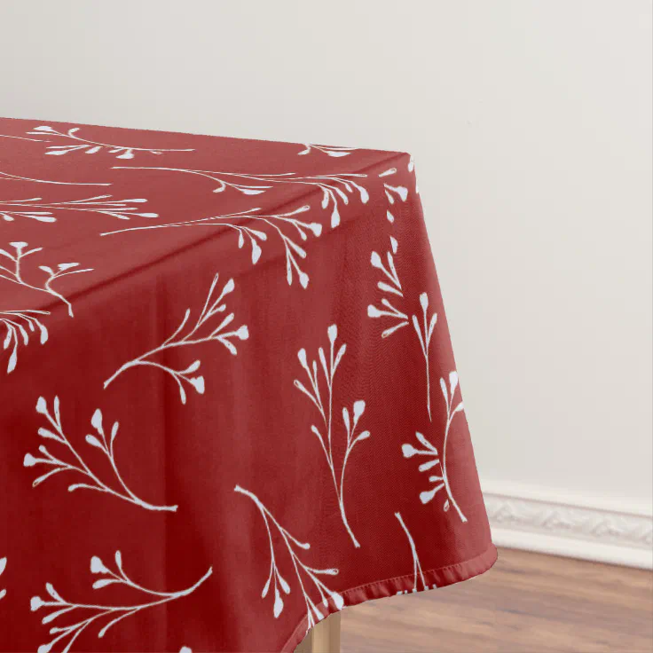 Classic Red Holiday | Christmas Dinner Tablecloth | Zazzle