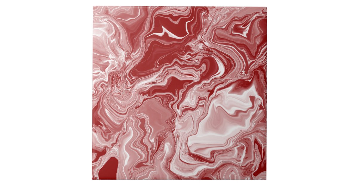 Classic Red Marble Ceramic Tile | Zazzle