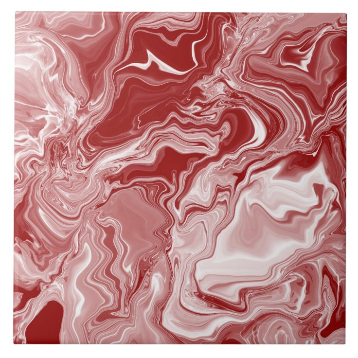 Classic Red Marble Ceramic Tile | Zazzle