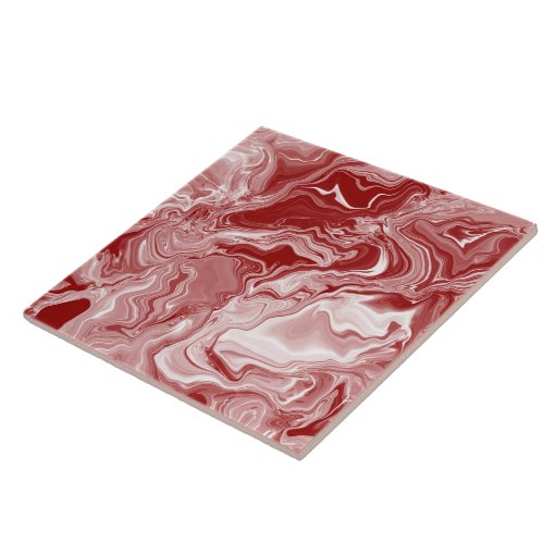 Classic Red Marble Ceramic Tile | Zazzle