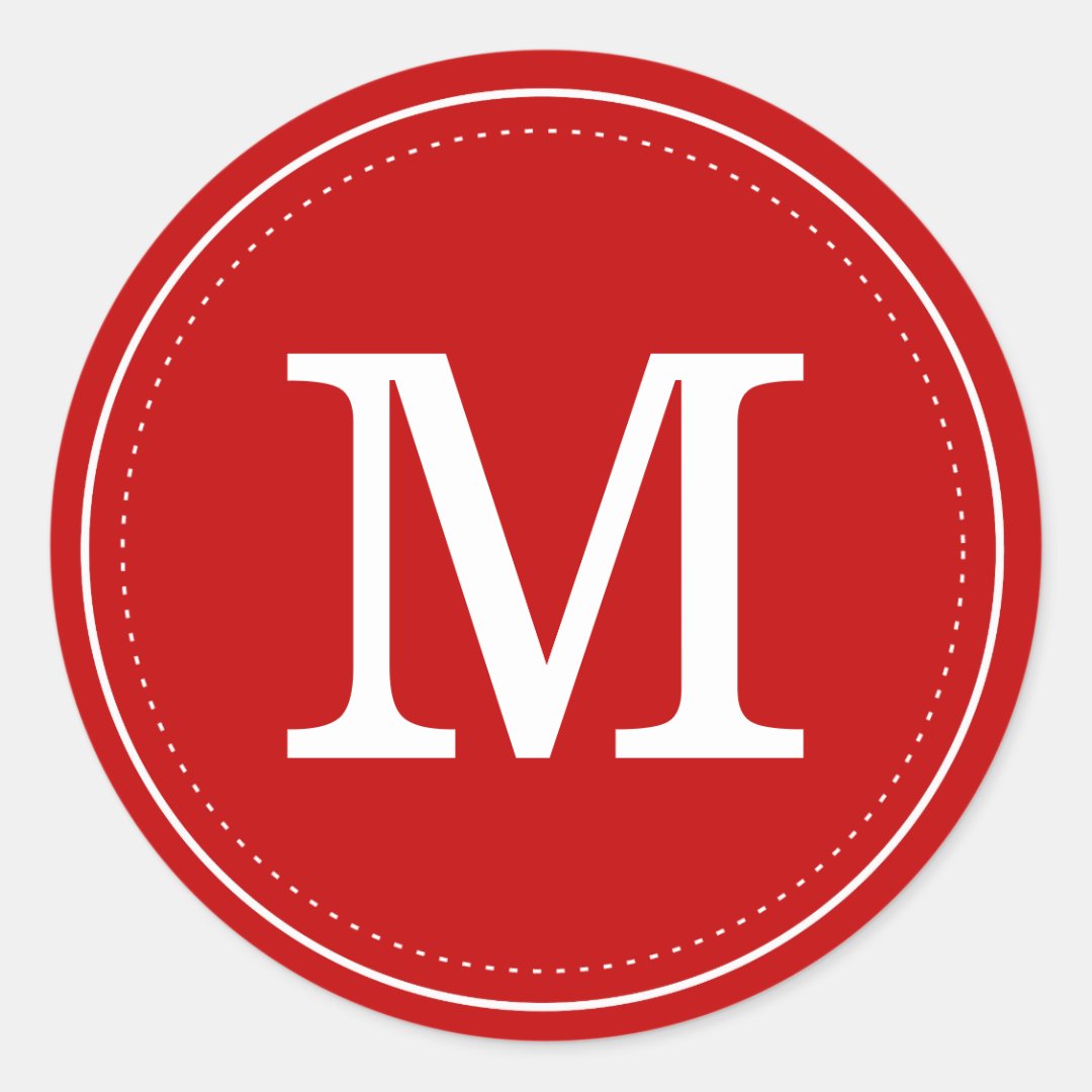 Classic Red Monogram Envelope Seal | Zazzle