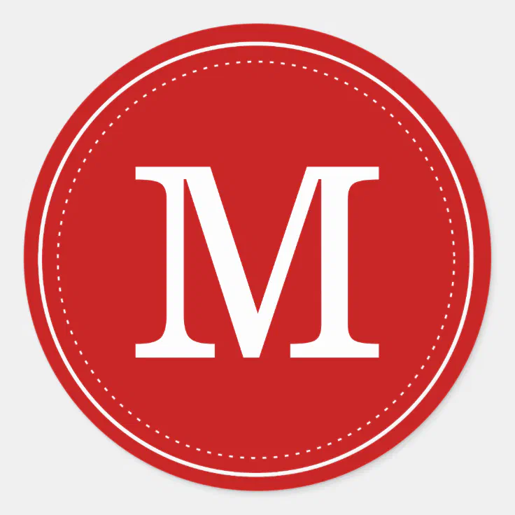 Classic Red Monogram Envelope Seal | Zazzle