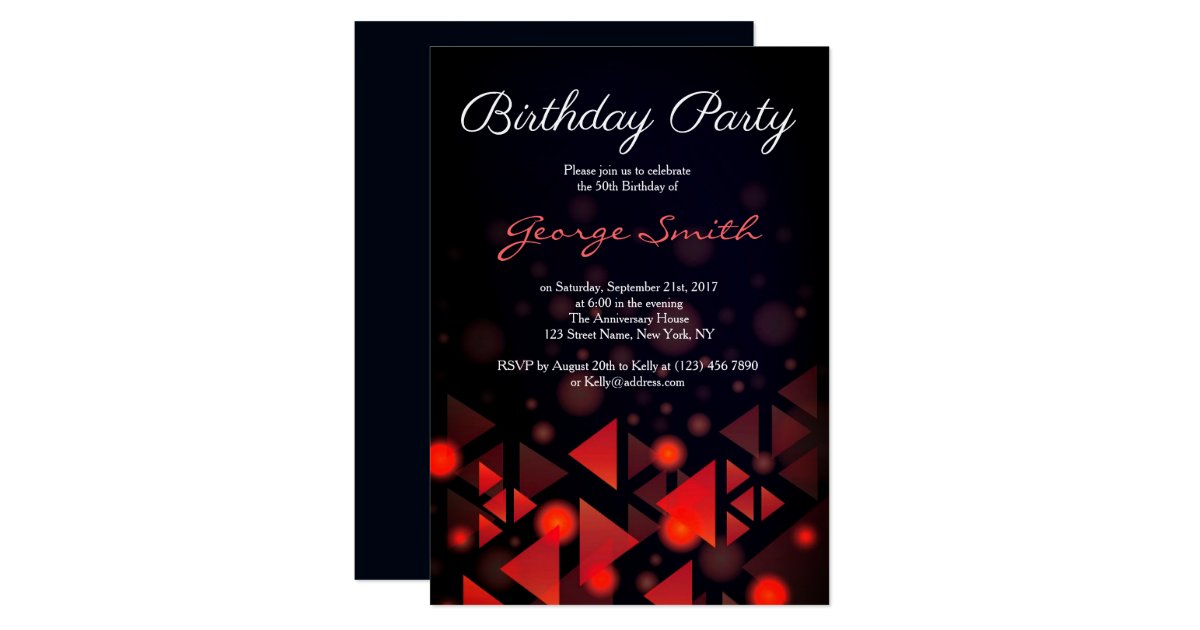 Classic Red Old School Birthday Party Invite | Zazzle.com
