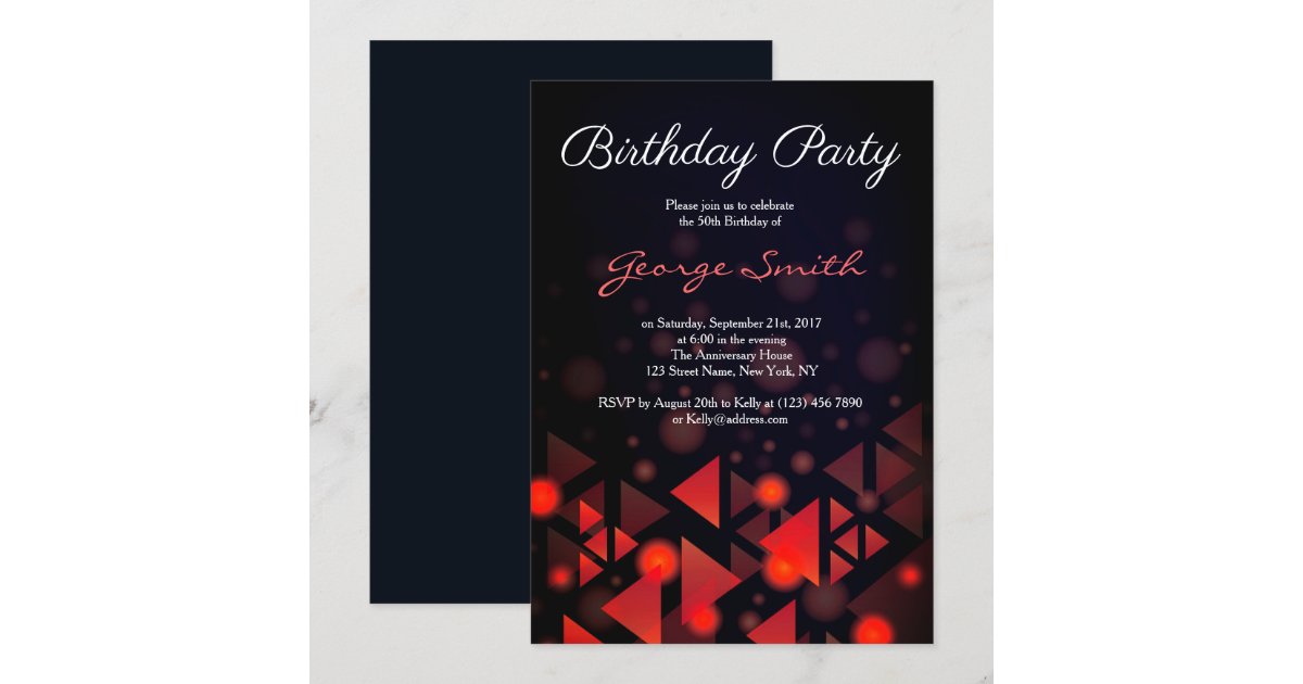 Classic Red Old School Birthday Party Invite | Zazzle