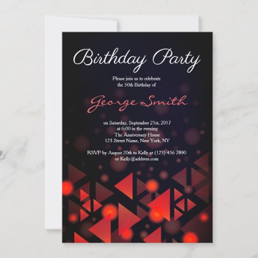 Classic Red Old School Birthday Party Invite | Zazzle