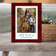 Classic Red Plaid Frame Photo Christmas Holiday Postcard | Zazzle