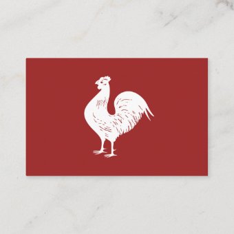 Classic Red Rooster Poultry Farm or Restaurant Business Card | Zazzle