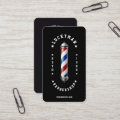 Classic Red White Blue Barber Pole Barbershop Business Card | Zazzle