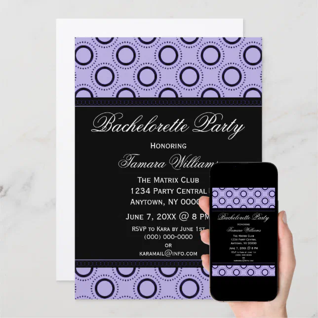 Classic Refinement Bachelorette Party Invitation | Zazzle