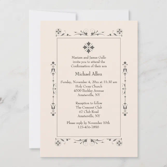 Classic Religious Invitation | Zazzle