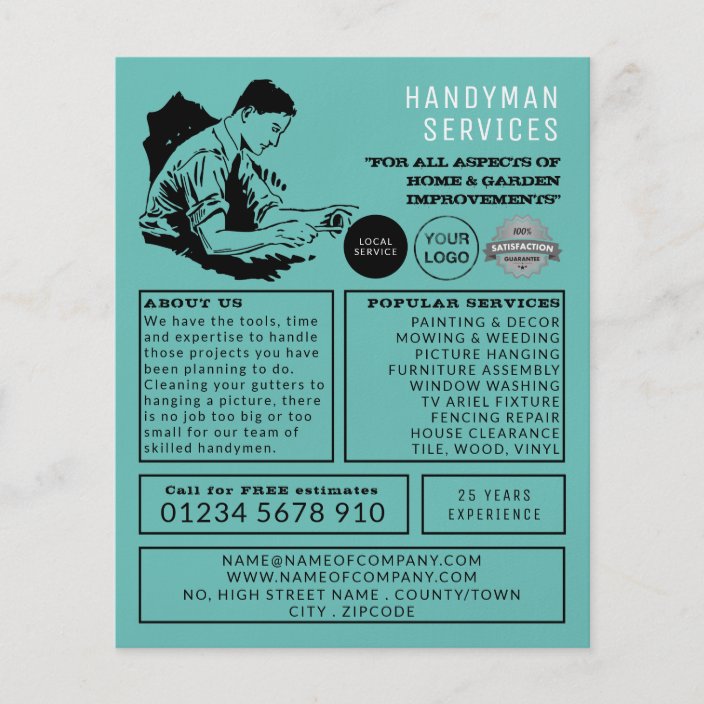 Classic Repairman, Handyman Advertising Flyer | Zazzle.com