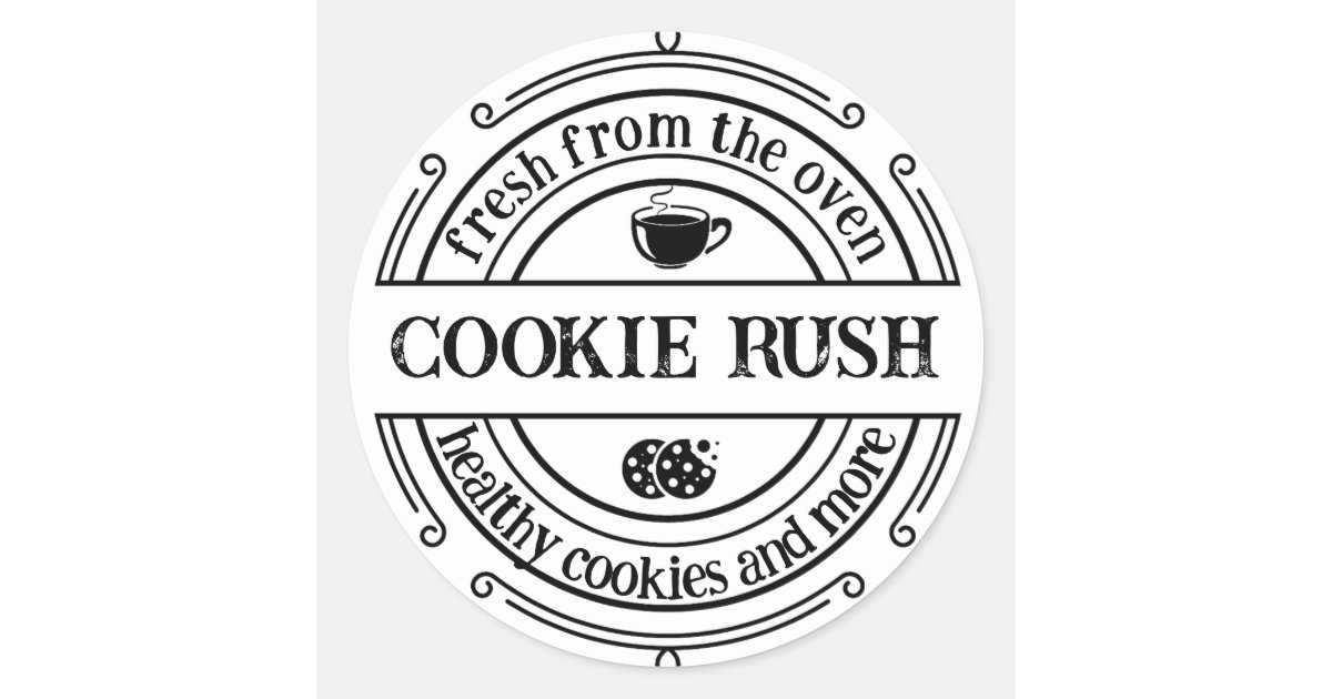 Classic Retro Baked Goods White Stickers | Zazzle