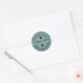 Classic Retro Blue Baked Goods Round Sticker | Zazzle