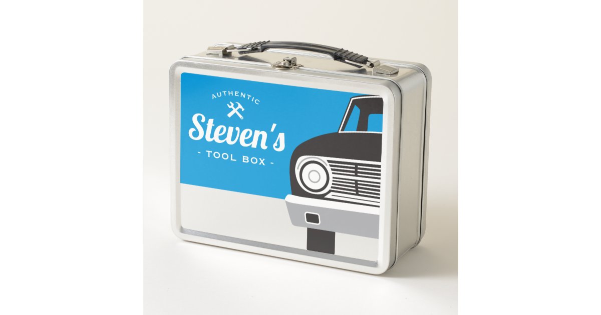Classic Retro Car | Customized Name Tool Box | Zazzle