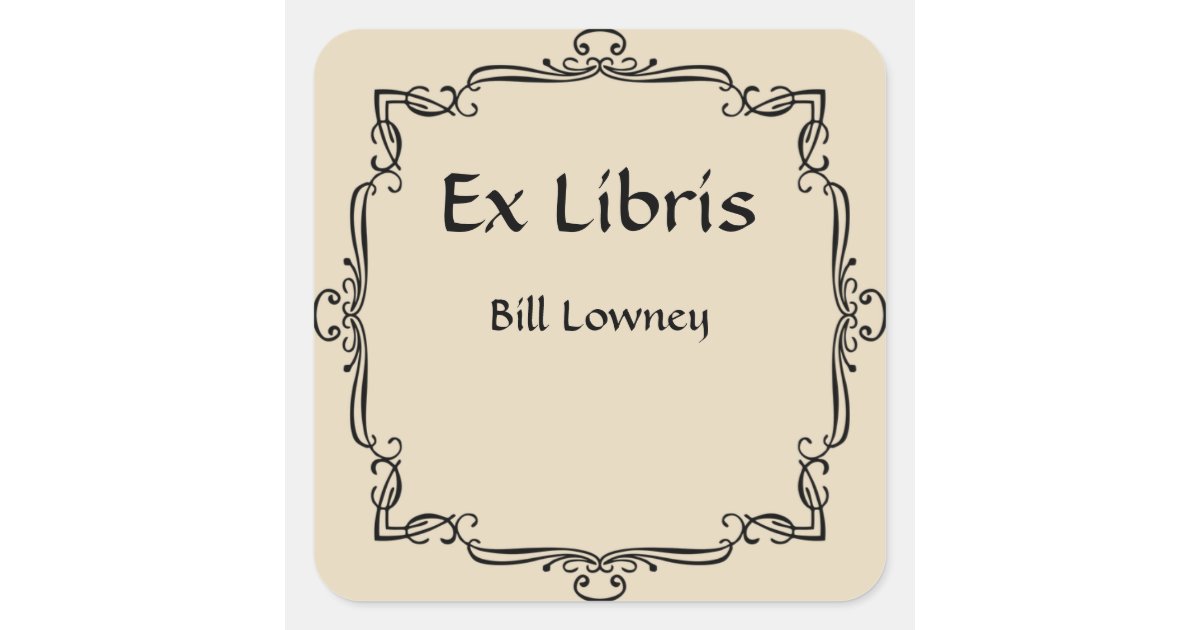 Classic Retro French Bookplate | Zazzle