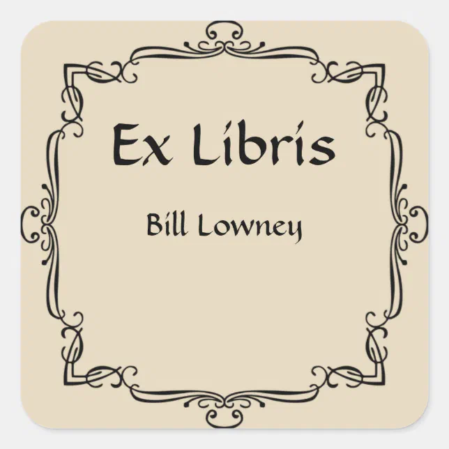 Classic Retro French Bookplate | Zazzle
