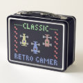 Classic Retro Gamer Pixel Race Metal Lunch Box | Zazzle