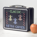 Classic Retro Gamer Pixel Race Metal Lunch Box | Zazzle