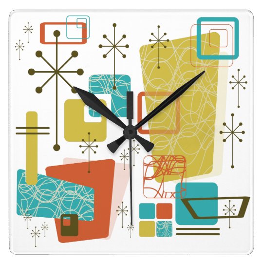 Classic Retro Square Wall Clock | Zazzle.com