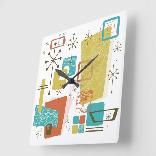 Classic Retro Square Wall Clock | Zazzle