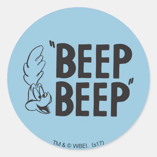 Classic ROAD RUNNER™ BEEP BEEP!™ Classic Round Sticker | Zazzle