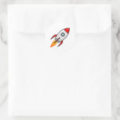 Classic Rocketship Sticker | Zazzle
