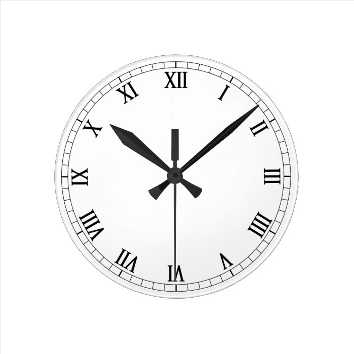 Classic Roman Numerals Round Clock | Zazzle.com