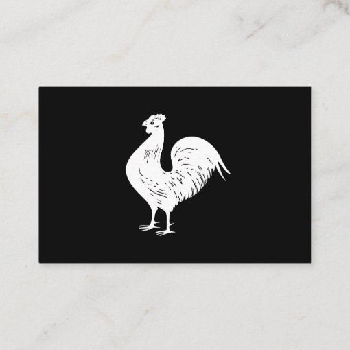 Classic Rooster Poultry Farm or Restaurant Business Card | Zazzle