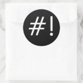 #! CLASSIC ROUND STICKER | Zazzle