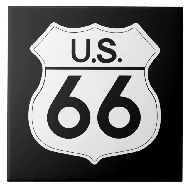 Classic Route 66 Large Kitchen Tile | Zazzle