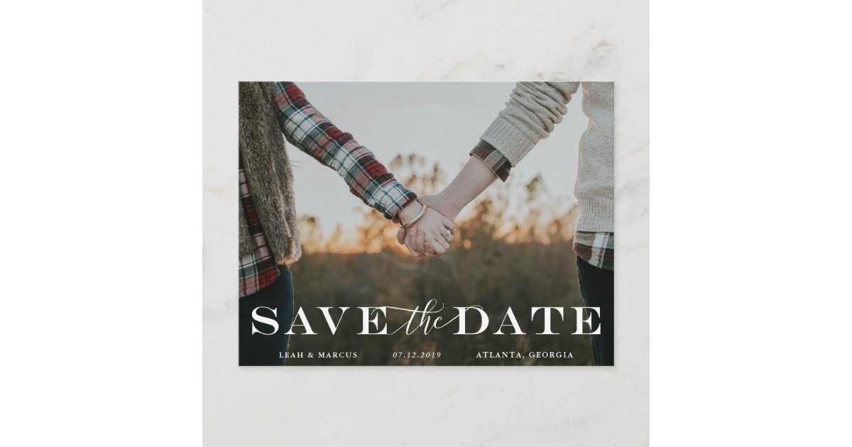 Classic Save The Date Postcard | Zazzle