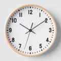 Classic School Bold Numbers Wall Clock | Zazzle