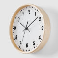 Classic School Bold Numbers Wall Clock | Zazzle