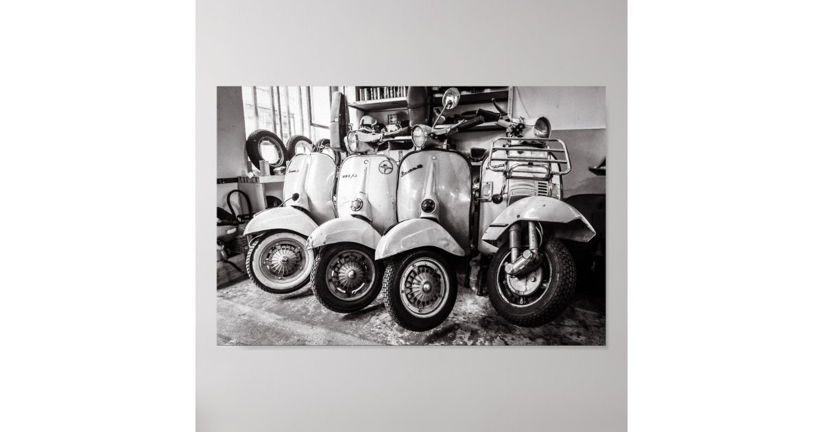 Classic Scooter Poster | Paris France | Zazzle