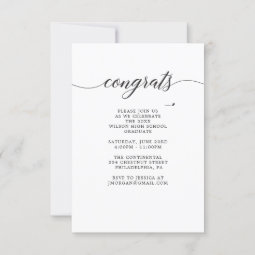 Classic Script Graduation Announcement with Photo | Zazzle