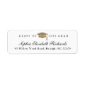 Classic Script Graduation Return Address Label | Zazzle