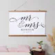 Classic Script Mr & Mrs Wedding Sign Banner Hanging Tapestry | Zazzle