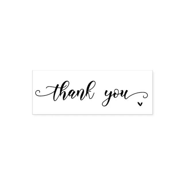 Classic Script Thank You Self-inking Stamp | Zazzle