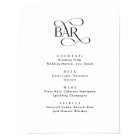 Classic Script The Bar Wedding Drinks Menu Sign | Zazzle