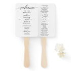 Classic Script Wedding Program Fan | Zazzle