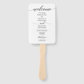 Classic Script Wedding Program Fan | Zazzle