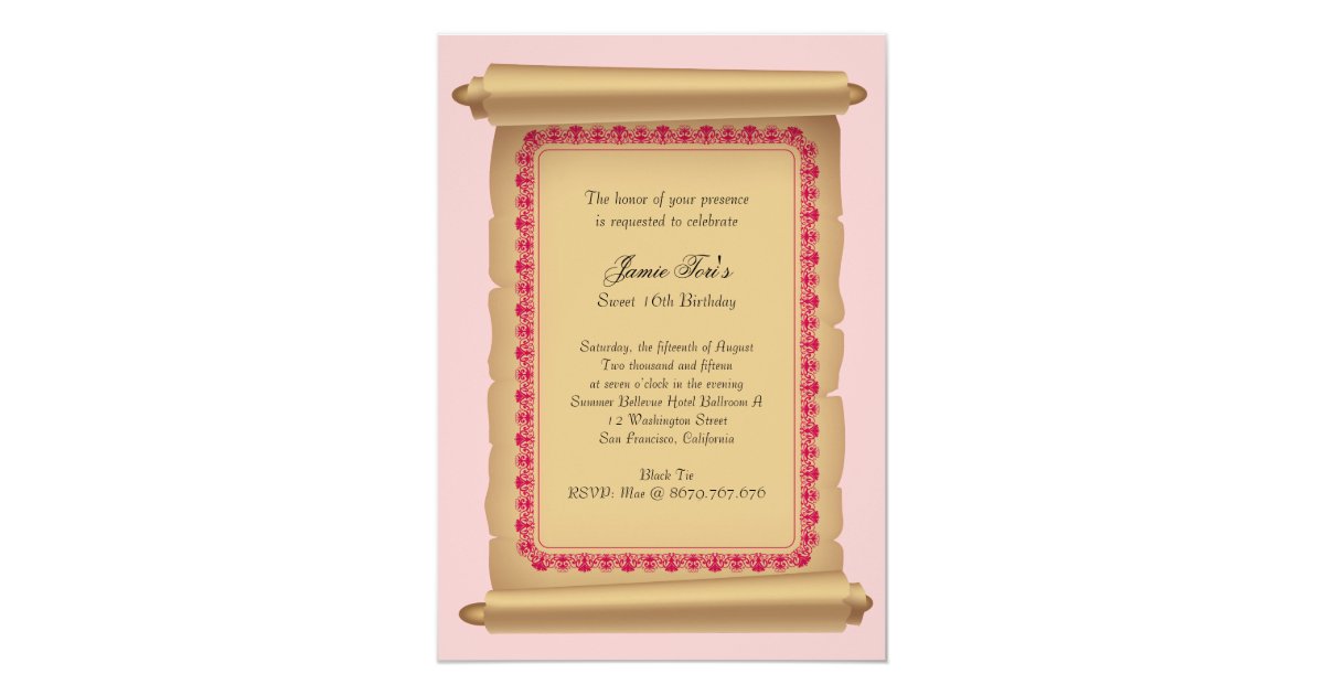 Classic Scroll Invitation | Zazzle.com