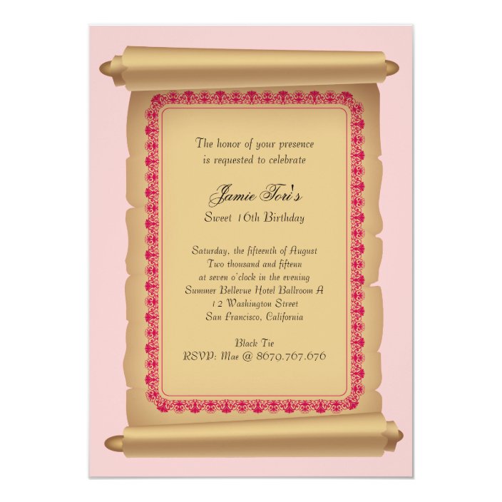 Classic Scroll Invitation | Zazzle.com