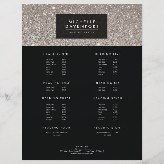 Simple Modern Monogram Professional Gray Silver Flyer | Zazzle.com