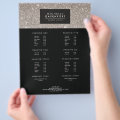 Classic Silver Glitter Makeup Artist Flyer | Zazzle