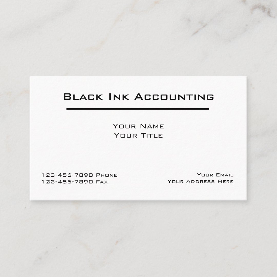 Classic Simple Accountant Business Cards | Zazzle