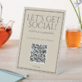 Classic Simple Brown QR Code Social Media Sign | Zazzle