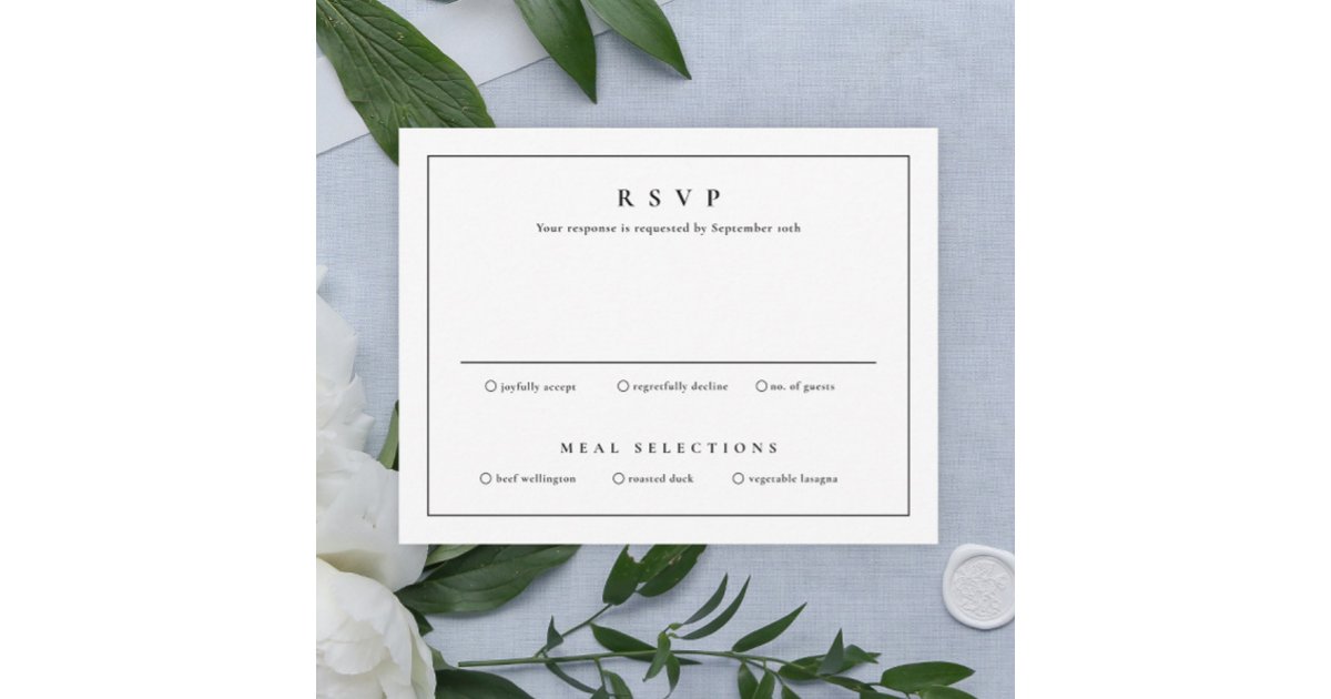 Classic Simple Clean Elegant Wedding Invitation | Zazzle
