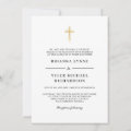 Classic Simple Elegant Christian Cross Wedding Invitation | Zazzle