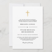 Classic Simple Elegant Christian Cross Wedding Invitation | Zazzle